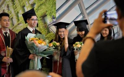 Chinese College graduates celebrate Convocation at the Center in ...